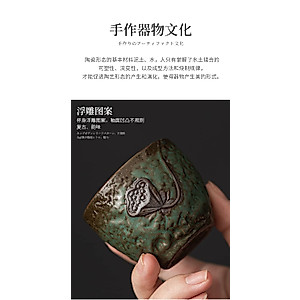 Tteacup Set,Handmade Tea Cup,6-Piece Set of Traditional Chinese Tea Cups,Tea Cup Without Handle,Porcelain Teacup,Traditional Chinese Tea Cup (????-???)