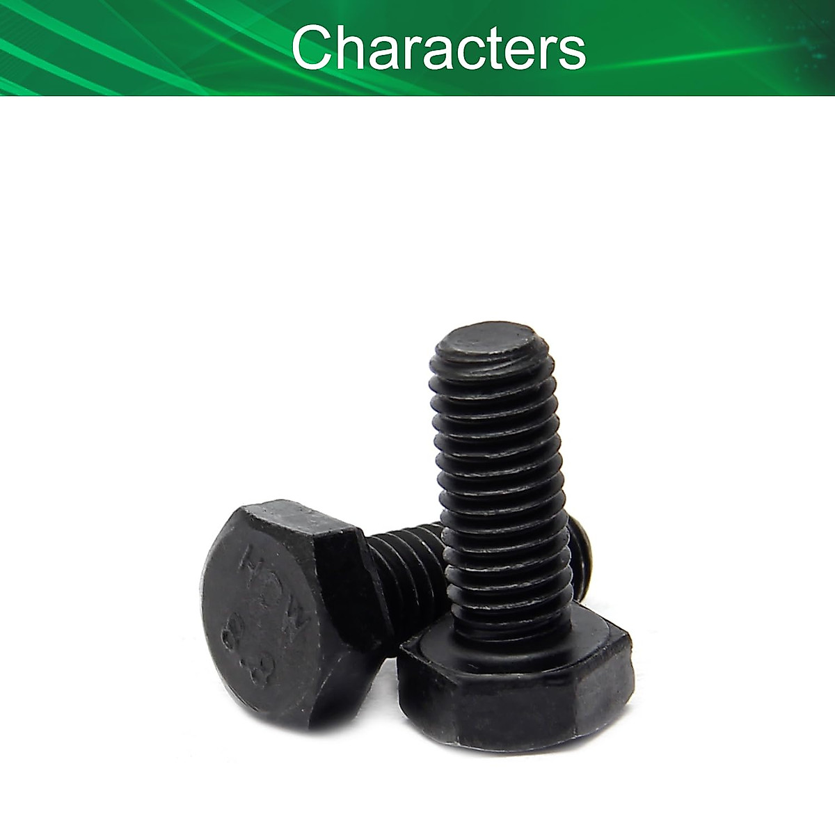 Yinpecly M8 x 20mm Carbon Steel Grade 8.8 External Hex Head Screw Bolts Metric Thread Hexagon Bolts Fastener, 25.5 x 13 x 13mm (Lx W x H) for Machinery Furniture Hardware Black 10pcs