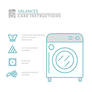 Lush Decor Valance Weeping Flower Room Darkening Window Curtain, Blue & Gray