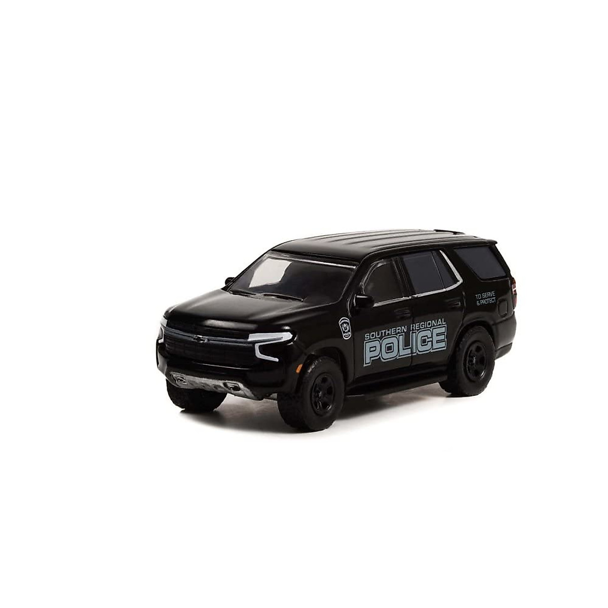 ModelToyCars 2021 Chevy Tahoe Police Pursuit Vehicle, Black - Greenlight 30342 - 1/64 Scale Diecast Car
