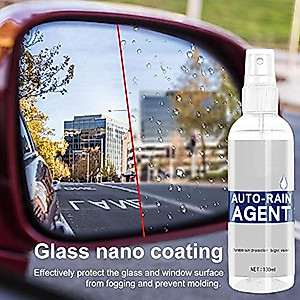 Car Glass Anti-Fog Rainproof Agent, Anti Fog Spray for Car Windshield Antifogging Rainproof Nano Rain Remover for Windows, Windshields, Mirrors, Shower Doors, Glass (2 Bottle Anti-Fog)