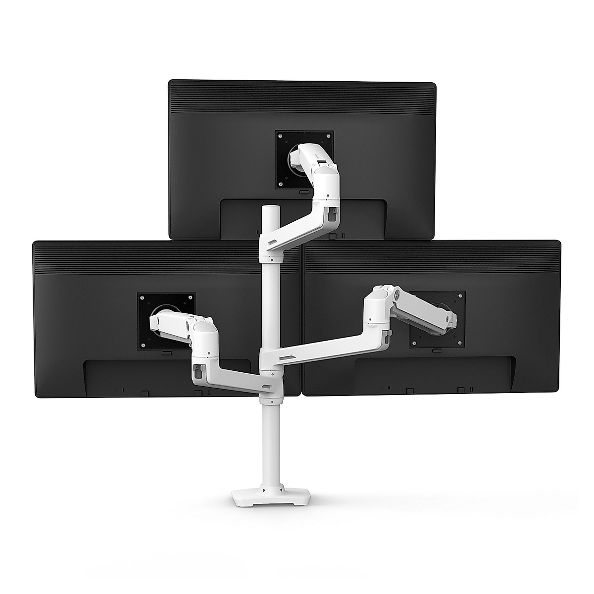 Ergotron – LX Vertical Stacking Dual Monitor Arm, VESA Desk Mount – for 2 Monitors Up to 40 Inches, 7 to 22 lbs Each – Tall Pole, White