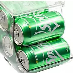 Soda Can Organizer for Refrigerator - Drink Organizer for Fridge - Beverage Dispenser for Fridge - Stackable Soda Can Organizer for Pantry -2 Pack Small and Large