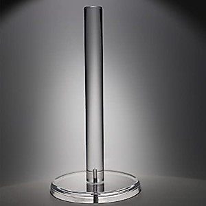 PFNRTH Clear Acrylic Paper Towel Holder, Kitchen Paper Towel Holder Countertop for Standard and Large Size Rolls