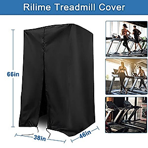 Rilime Treadmill Cover,Folding Treadmill Cover Waterproof Outdoor,Dustproof Cover for Nordictrack Treadmill Folding Running Machine,46" L X 38" W X 66" H