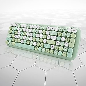 Wireless Bluetooth Keyboard, Universal Portable Multi?Device Keyboard for Bluetooth 5.1 Wireless Keyboard for Laptop Mobile Phone Tablet(Green)