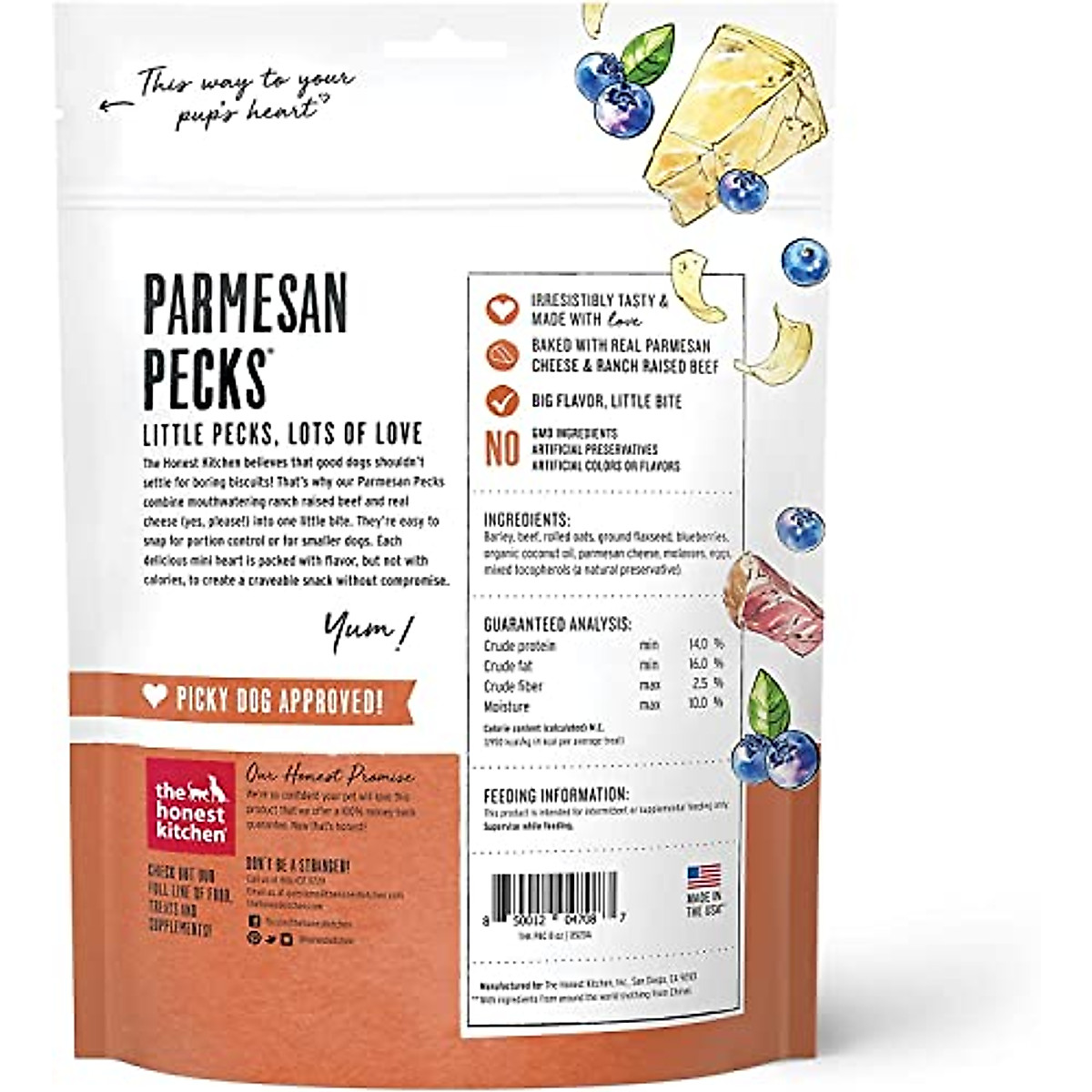 Aurora Pet Variety Pack (3) The Honest Kitchen Parmesan Pecks Dog Treats (Beef, Chicken, Duck) with AuroraPet Wipes