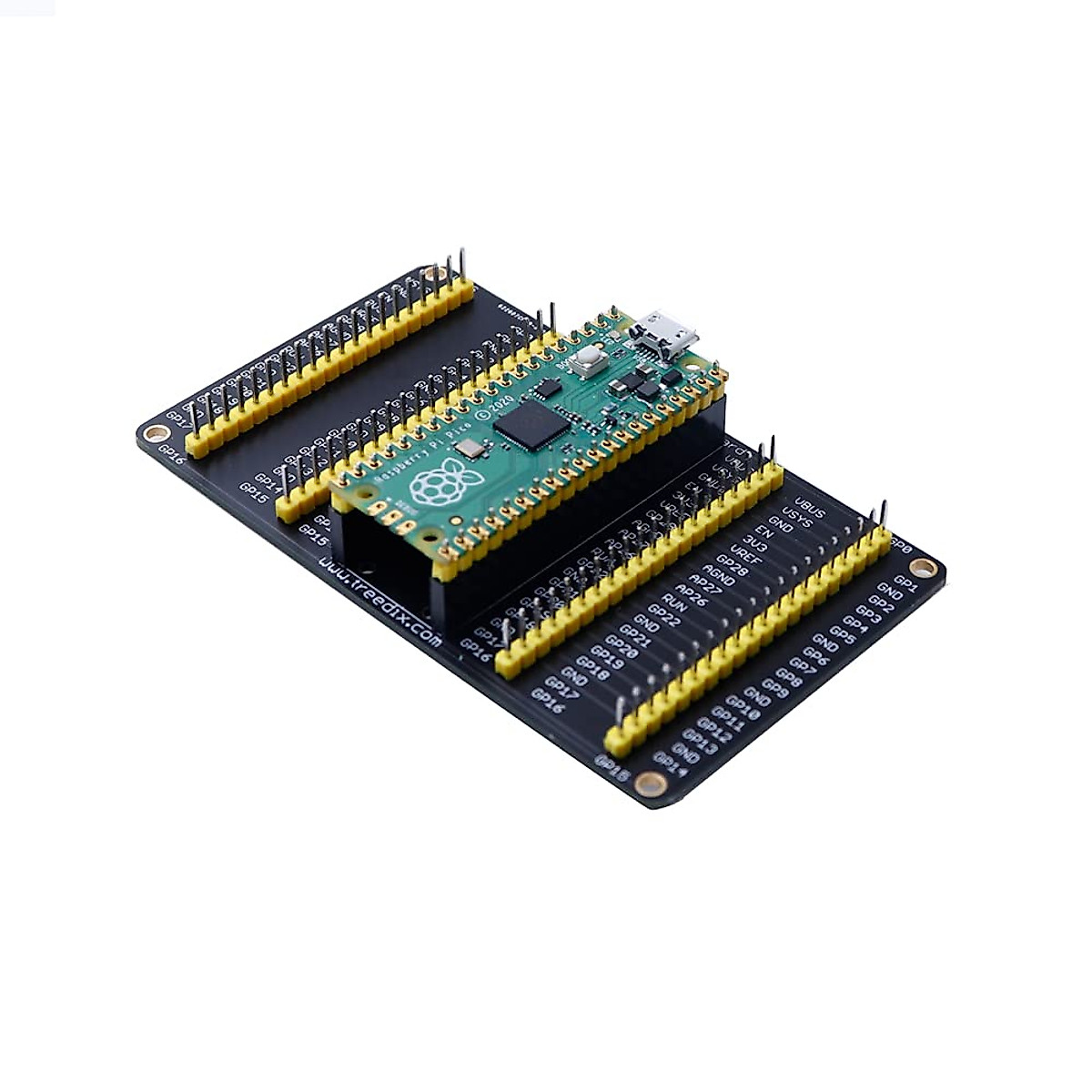 Treedix Compatible with Raspberry Pi Pico GPIO Expander External Expansion Board with 1.14inch Pi Pico LCD Screen Three Sets of 2x20 Male Header for Connecting More Expansion Modules