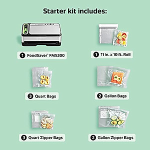 FoodSaver Vacuum Sealer Machine and Express Vacuum Seal Bag Maker with Sealer Bags and Roll and Hendheld Vacuum Sealer for Airtight Food Storage and Sous Vide, Black