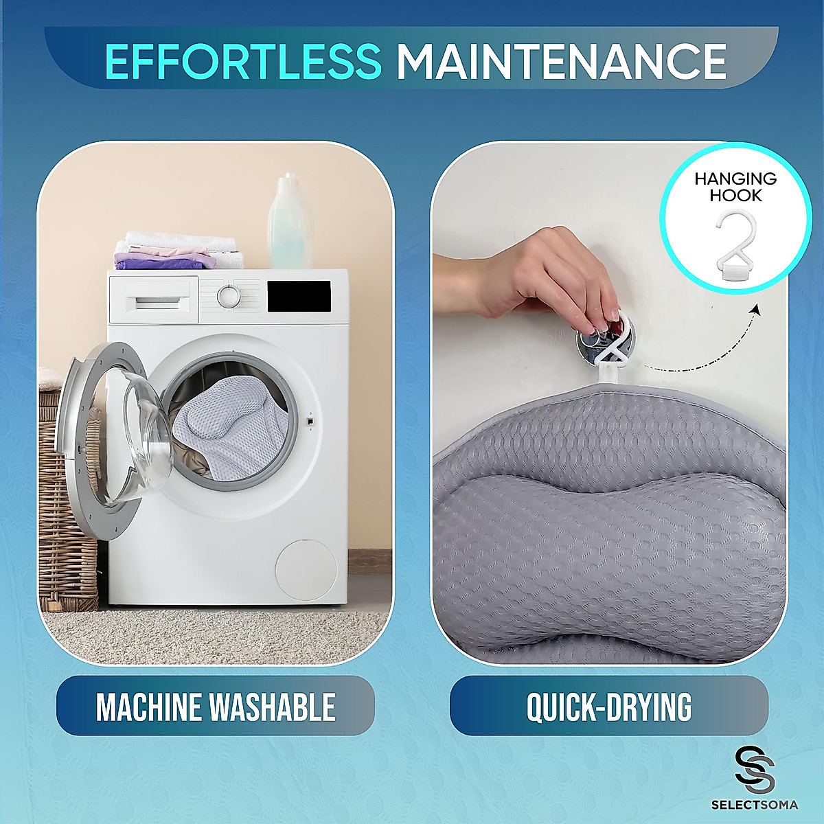 Bath Pillows for Tub Neck and Back Support - Bath Pillow for Bathtub - Bath Tub Pillow Headrest - Spa Pillow for Bathtub and Hot Tub - Bathtub Accessories for Women – Bath Cushion for Tub Adult