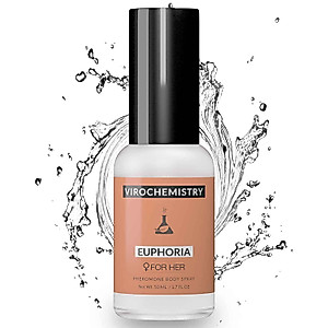 VIROCHEMISTRY Pheromones For Women (EUPHORIA) Body Spray - Elegant, Ultra Strength Organic Human Pheromones Fragrance Body Spray 50mL - [Human Grade Pheromones to Attract Men]