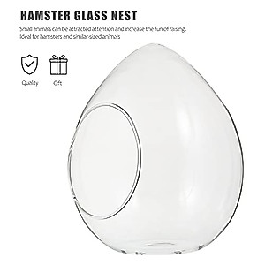 PATKAW Hamster Cages Hamster Cages Chinchilla Cage Glass Hamster House Glass Hamster Hamster Bed House Summer Hamster Hideout Clear Small Animal Hamster Cages Chinchilla Cage Chinchilla Cage