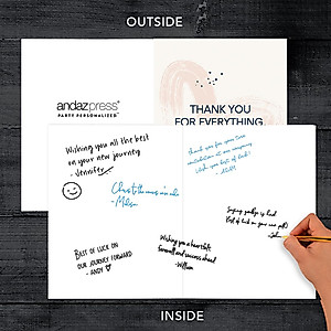 Andaz Press Funny Farewell Jumbo Card Thank You For Everything 8.5 x 11 inch Blank Goodbye Greeting Card with Envelope Big You'll Be Missed Card for Coworker From All Of Us 1-Pack
