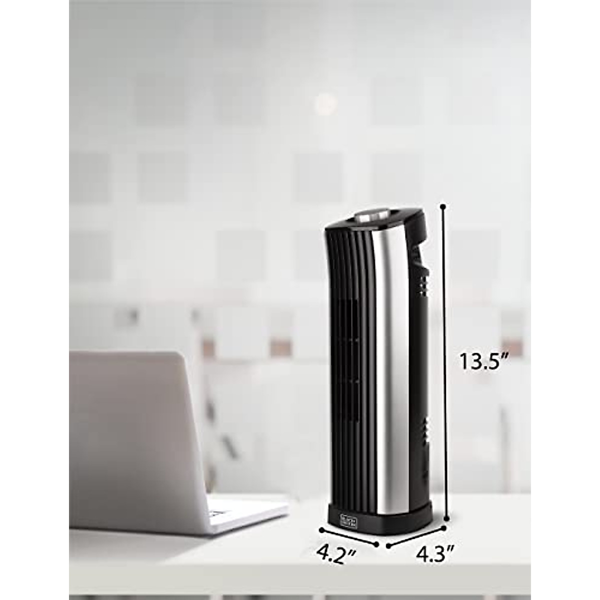 BLACK+DECKER Mini Tower Fan - Quiet Oscillating Stand up 14 Inch Desk Fans
