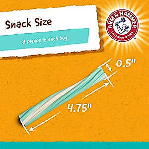 Arm & Hammer For Pets Twisters Dental Treats for Dogs | Dental Chews Fight Bad Breath, Plaque & Tartar without Brushing | Mint Flavor Dog Dental Treats