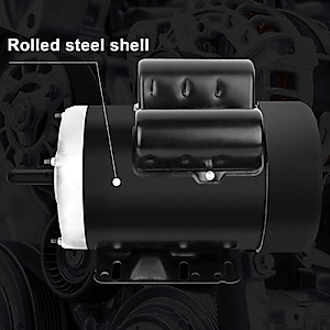 1.5HP Electric Motor 3450RPM General Purpose Single Phase Motor 115/230V 56 Frame 5/8“ Shaft Diameter CW/CCW TEFC 2Pole