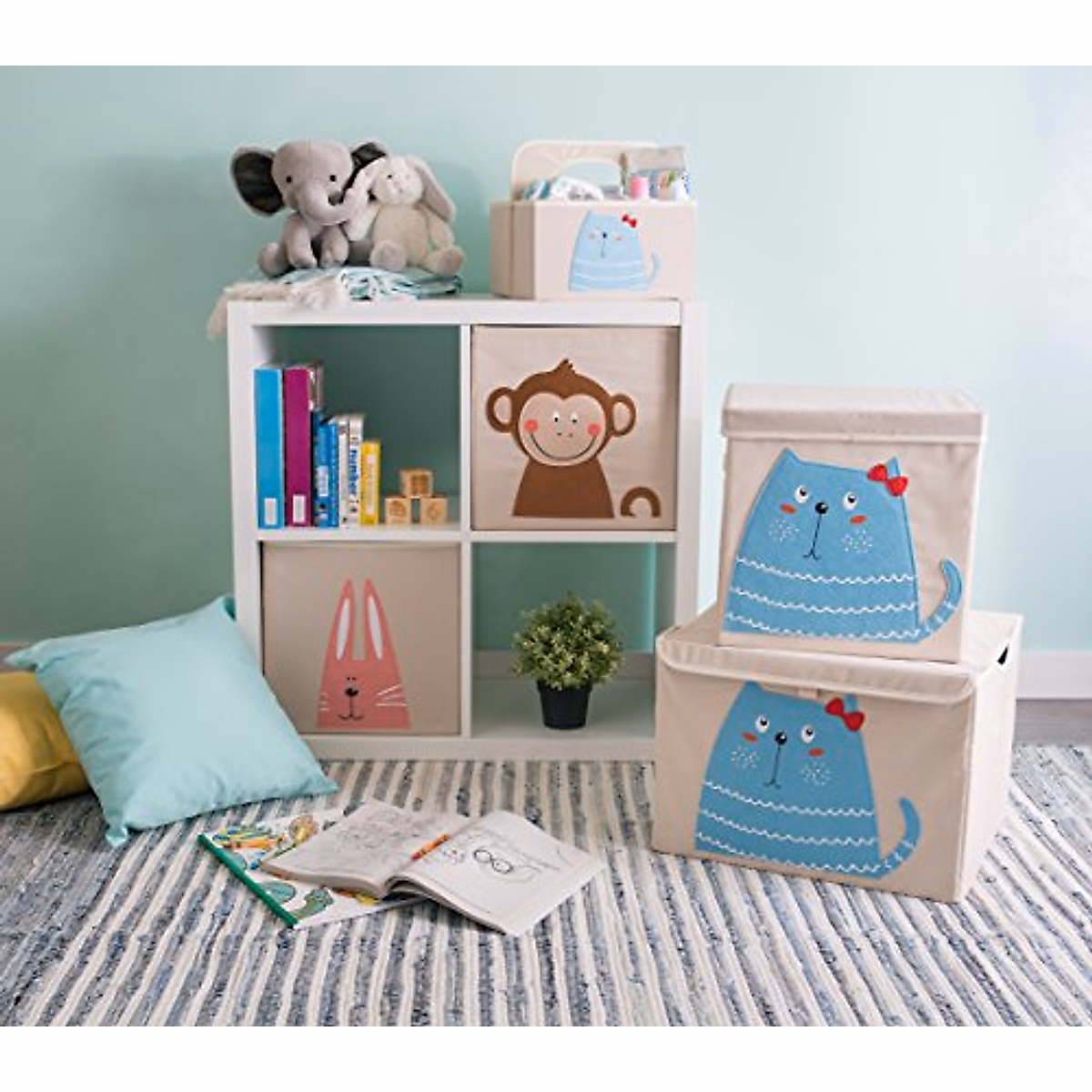 DII Kids Space-Saving Storage Bin, Caddy, Kitty