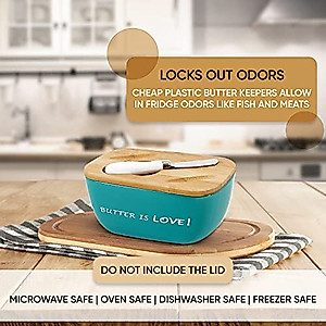 UNI-THGT Butter Dish with Lid for Countertop - Butter Container - Butter Storage Case with Knife - Fresh Butter Keeper