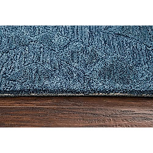 Rizzy Home | FA168B | Fifth Avenue Collection | Wool Area Rug | 8' x 10' | Blue/Gray/Rust/Blue Diamond