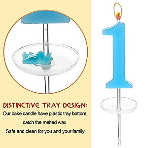 12 Pieces Birthday Number Candle Cake Numeral Candles Christmas New Year Rainbow 0 - 9 Cake Topper Decoration for Birthday, Party, Wedding, Celebration, 10 Pieces of 0 - 9 and Extra 2 Pieces of 1, 2