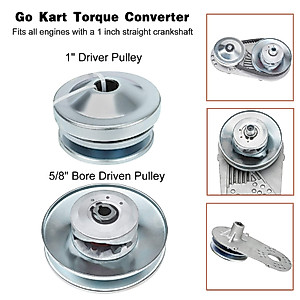 BLACKHORSE-RACING 1" Go Kart Torque Converter CVT Comet Clutch Replaces Comet TAV2 219554A Manco Go Karts 12T #35 Chain Drive Belt Fits Engines with a 1" Straight Crankshaft