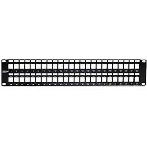 TRENDnet 48-Port Blank Keystone 2U HD Patch Panel, TC-KP48, 2U 19” Metal Rackmount Housing, HD Keystone Network Patch Panel, Recommended w/TC-K25C6 & TC-K50C6 Cat6 Keystone Jacks (Sold Separately)