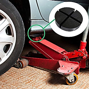 Universal Fit 5.5” Large Rubber Jack Pad/Slotted Jack Pucks | Made from Heavy Duty Rubber, The Ultimate Protector for Frame Rail and Paint