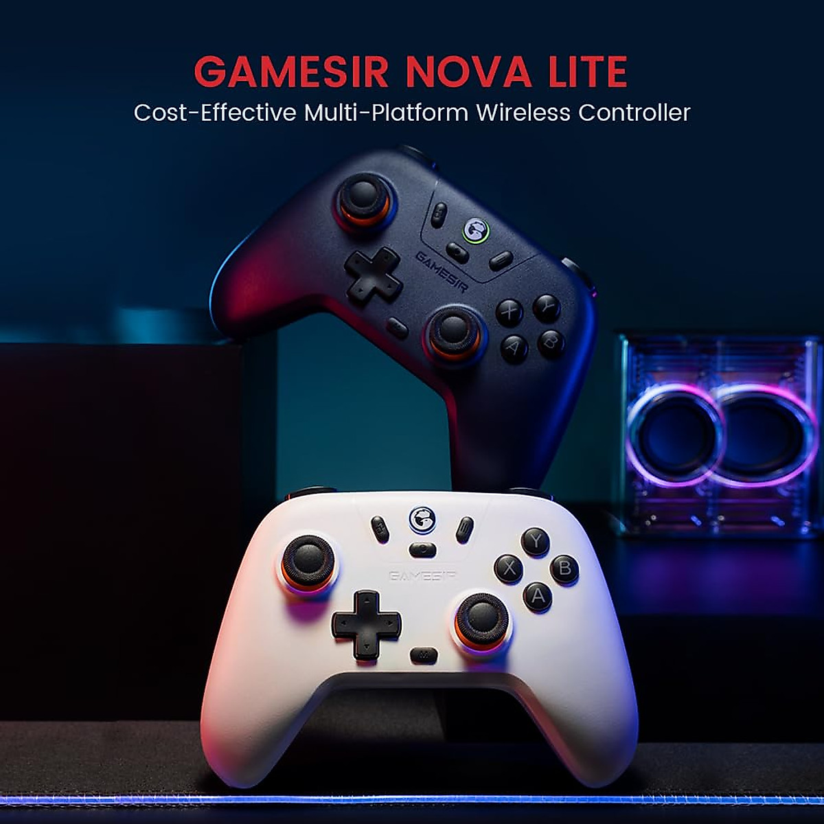 GameSir Nova Lite 2.4g Wireless Controller for Windows PC, iPhone, Android, Switch & Steam Deck, Bluetooth Controller Gamepad with Hall Effect Trigger,Turbo,Rumble Vibration (Nova Lite Purple)