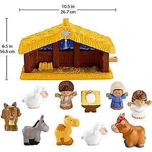Fisher-Price Little People Toddler Playset Nativity Scene with Baby Jesus Mary & Joseph Figures for Christmas Play Ages 1+ Years