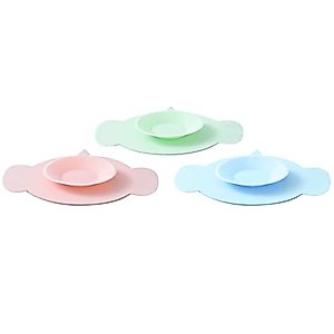 Kisangel 3pcs Anti-Fall Baby Double-Sided Store Infant Silicone Tableware Holder Cartoon Fixing Anti-Slip Cutlery Sucker Base Hotel Kids Cups Fixer Bases Cafe Pad Fixed Bowl for Plate Mat