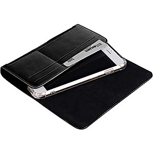 Mopaclle Phone Holster for Samsung Galaxy S21 FE 5G/ S23 Plus/ S8+ S9+ S10 Plus/ A02s A03s A04s A72 A73 5G/ iPhone Xs Max/ 14 Pro Max, Leather Cell Phone Belt Case with Belt Clip Holder Pouch, Black