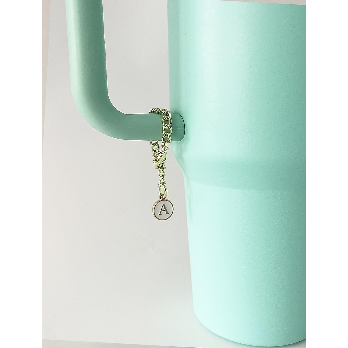 Tovly 2PCS Stanley Cup Accessories Letter Charms Name ID Initial Letter Handle Personalized Charm For Stanley Tumbler (A)