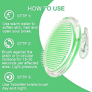 TailaiMei Exfoliating Brush for Ingrown Hair Treatment - To Treat and Prevent Bikini Bumps, Razor Bumps - Silky Smooth Skin Solution for Men and Women