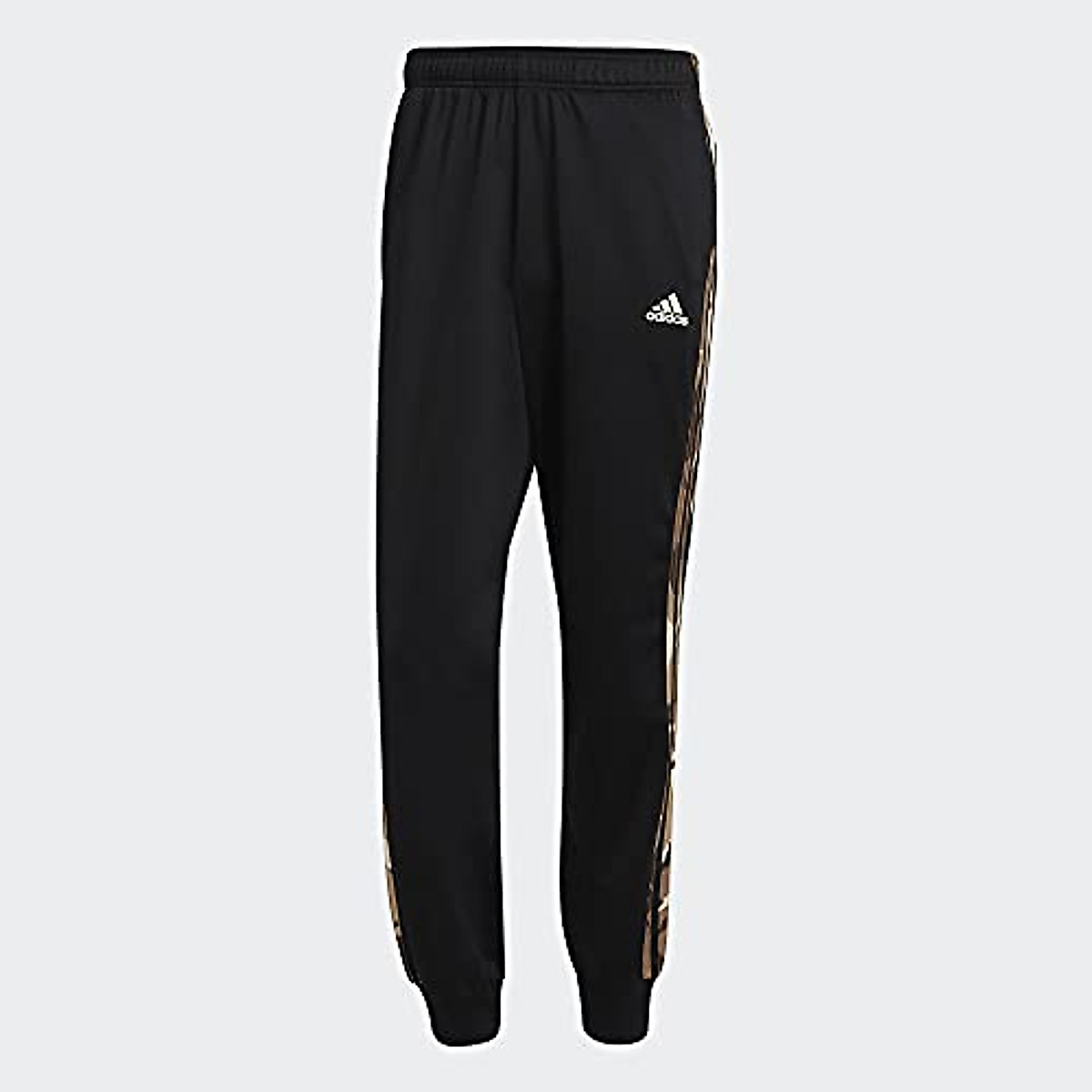 adidas Men's Warm-up Tricot Tapered Camo Track Pant, Black, Medium