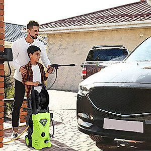 WHOLESUN WS 3000 Electric Pressure Washer, 1.58GPM 1600W High Power Washer Machine with Spray Gun & 4 Nozzles for Cars, Homes, Driveways, Patios(Green)