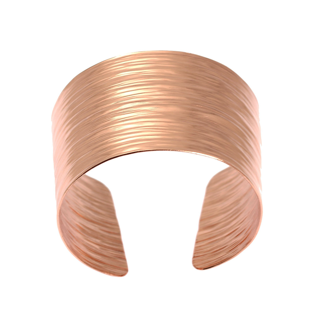 John S. Brana Copper Bark Cuff Bracelet Handmade Jewelry - 100% Uncoated Solid Copper (6.5 Inches)