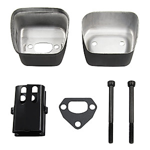 AILEETE Exhaust Muffler With Flame Protection Gasket Bolts Kit For Husqvarna 36 41 136 137 141 142 Chainsaws, Replaces 530069415 545006044