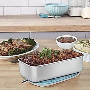 Homikit Loaf Pan Set of 3, 9 x 5 Inch Stainless Steel Loaf Pans for Baking Bread, Medium Metal Meatloaf Cake Pan Great for Home Kitchen, Oven & Dishwasher Safe, Rust Free