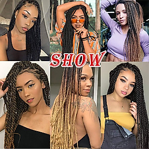 Pre-stretched Braids Hair Professional Itch Free Hot Water Setting Synthetic Fiber Ombre Yaki Texture Braid Hair Extensions 26 Inch 8 Packs Beyond Beauty Braiding Hair 1B-30-27…