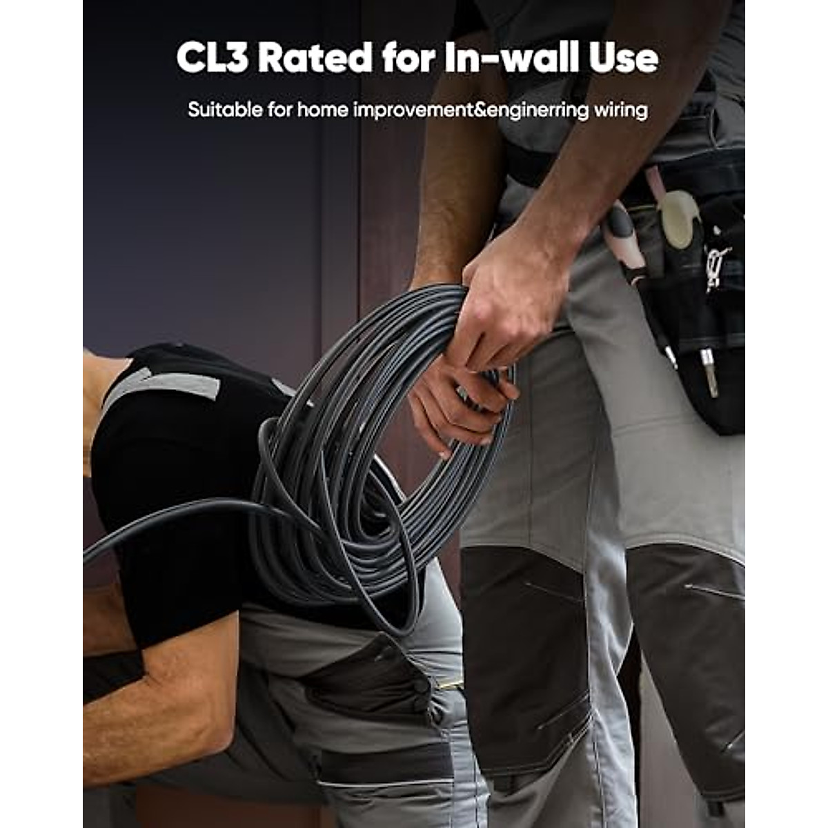 Capshi Fiber Optic Hdmi Cable 150ft/45M | 4K in-Wall CL3 Rated Long HDMI Cable 2.0 Support HDR10 8/10bit 18Gbps HDCP2.2 ARC | High Speed HD Shielded Cord Compatible with Roku TV/Laptop/PC/HDTV