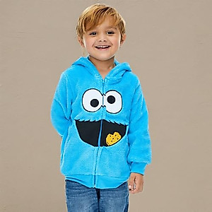 Sesame Street Cookie Monster Infant Baby Boys Fleece Zip Up Hoodie 18-24 Months
