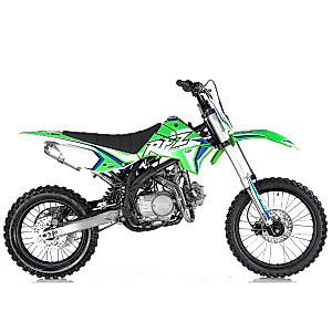 Apollo DB-X18 125CC RFZ Racing Dirt Bike, Twin Spare Heave Duty Steel Frame (Green)