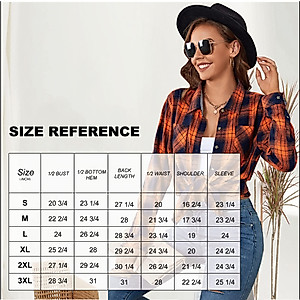 Damipow Flannel Shirt Women Long Sleeve Fall Blouse Ladies Casual Top Cute Clothes,Redt91,M