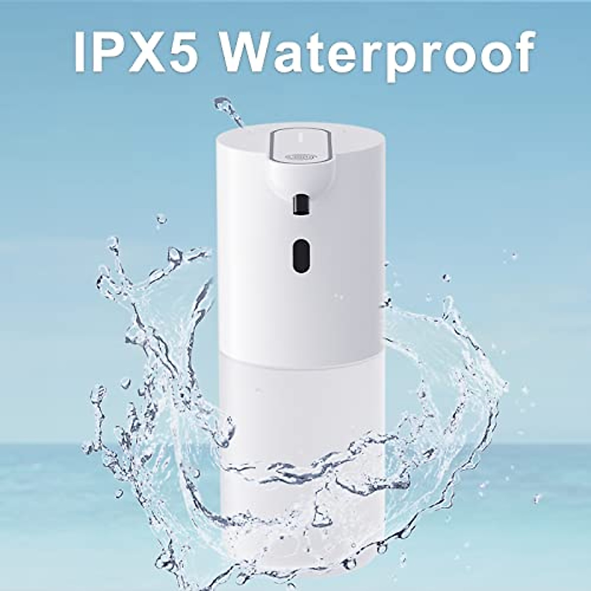 Josnown Automatic Foaming Soap Dispenser - 4 Gear Foaming Adjustable, USB Rechargeable, IPX5, Wall Mounted Sticker Available - 13.5oz/400ML Touchless Hand & Dish Soap Dispenser for Bathroom Kitchen