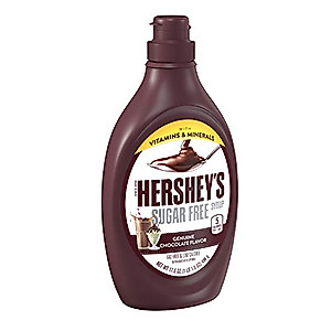 HERSHEY'S Zero Sugar Chocolate Syrup Bottles, 17.5 oz (6 Count)