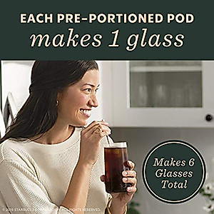 Starbucks Cold Brew Coffee Caramel Dolce Flavored Single-Serve Coffee Concentrate Pods 6 Count (Pack of 6)