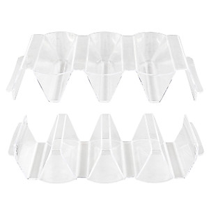7Penn Taco Shells Holder Set of 4 - Toppings Tray to Taco Holder Stand Divided Serving Trays for Party and Dinner