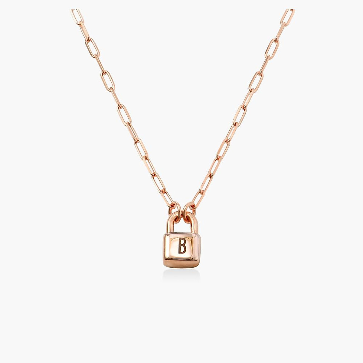 Oak&Luna - Personalized Initial Lock Necklace