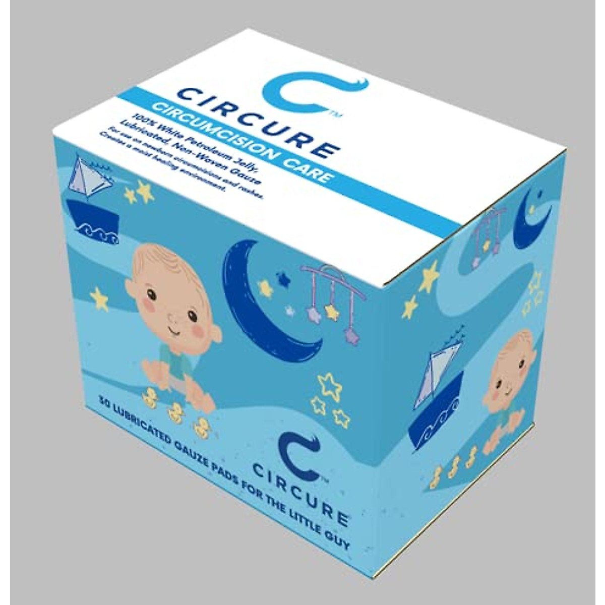 Circure Circumcision Bandage Lubricated with White Petroleum Jelly for Newborns, Wounds, Diaper Rash, for Baby boy, Wound Care