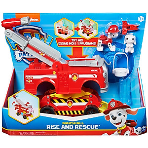Spin Master 6063638 PAW Patrol Marshall Rise and Rescue Transforming Toy Car with Action Figures and Accessories